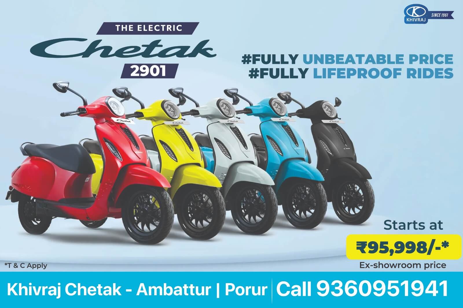 Bajaj Chetak electric scooter features, colour, specifications and ...